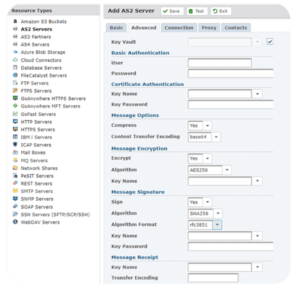 AS2, AS3, AS4 protocols for file transfer